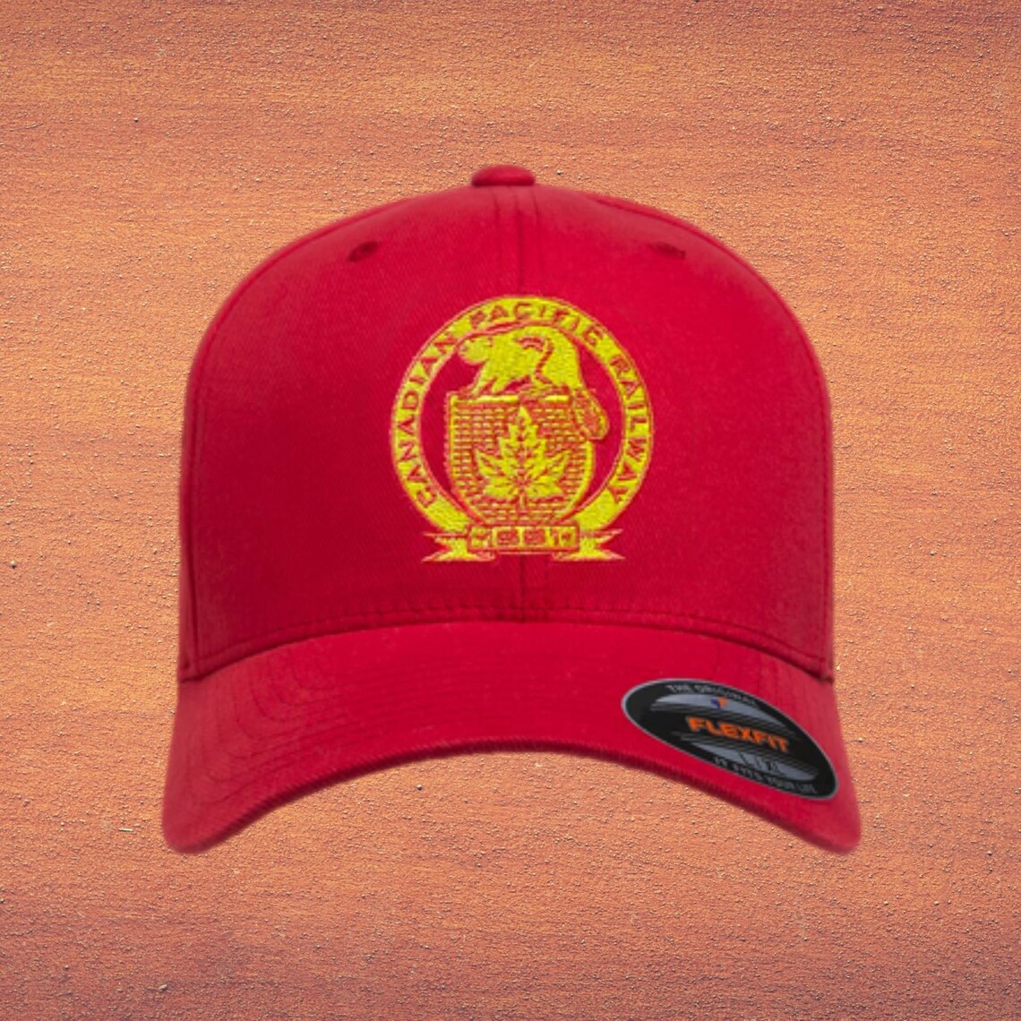 Canadian Pacific 1881 Golden Beaver Shield - Red Flexfit Cap - Etsy