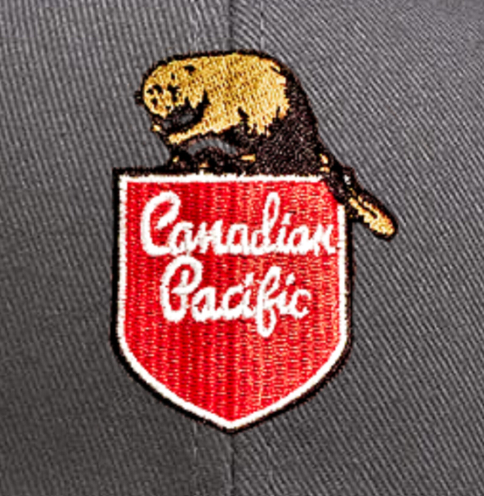 Canadian Pacific 1950'S Beaver Shield Flexfit Cap - Dark Grey - Etsy
