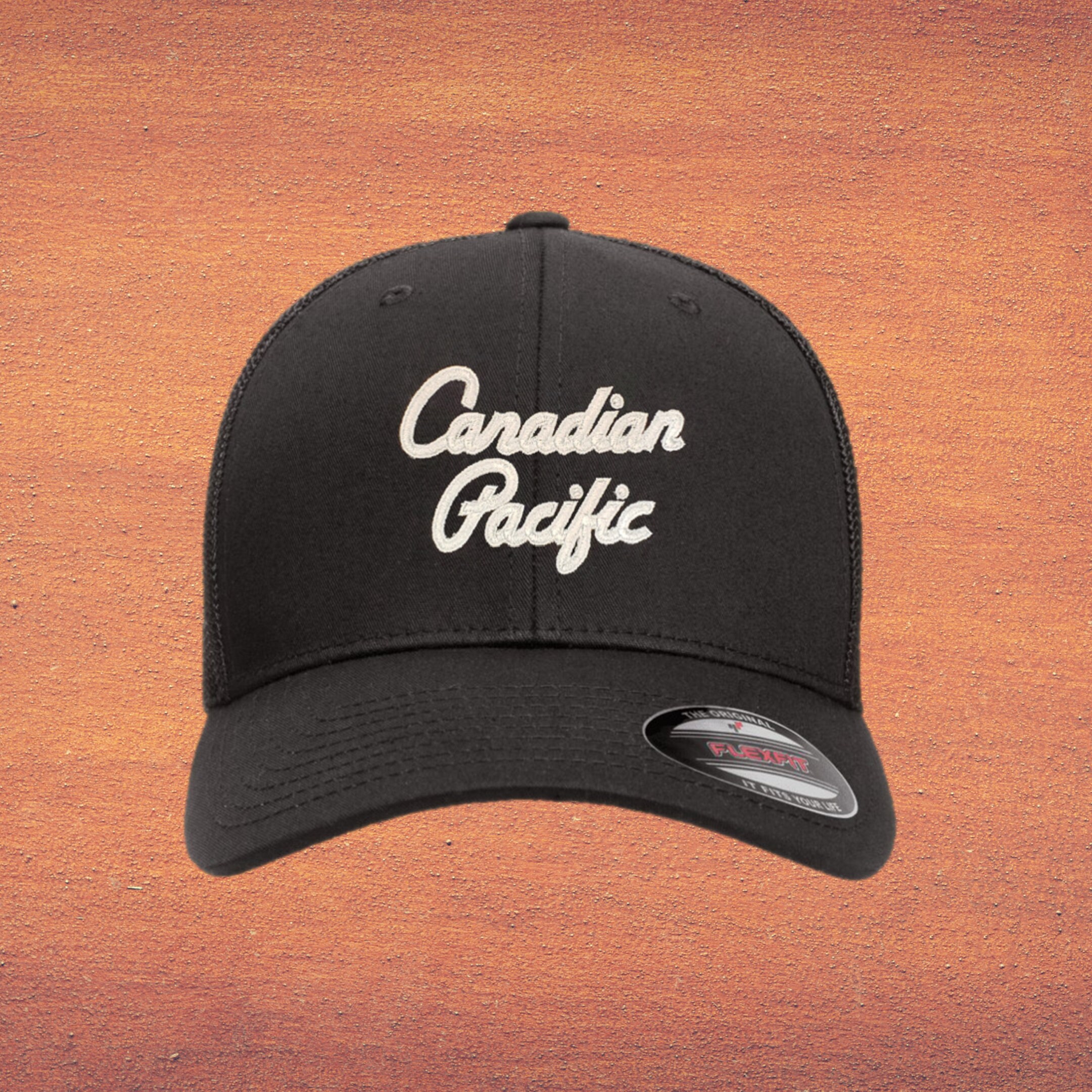 Canadian Pacific Script 1960's White Lettering - Black Flexfit Cap - Etsy
