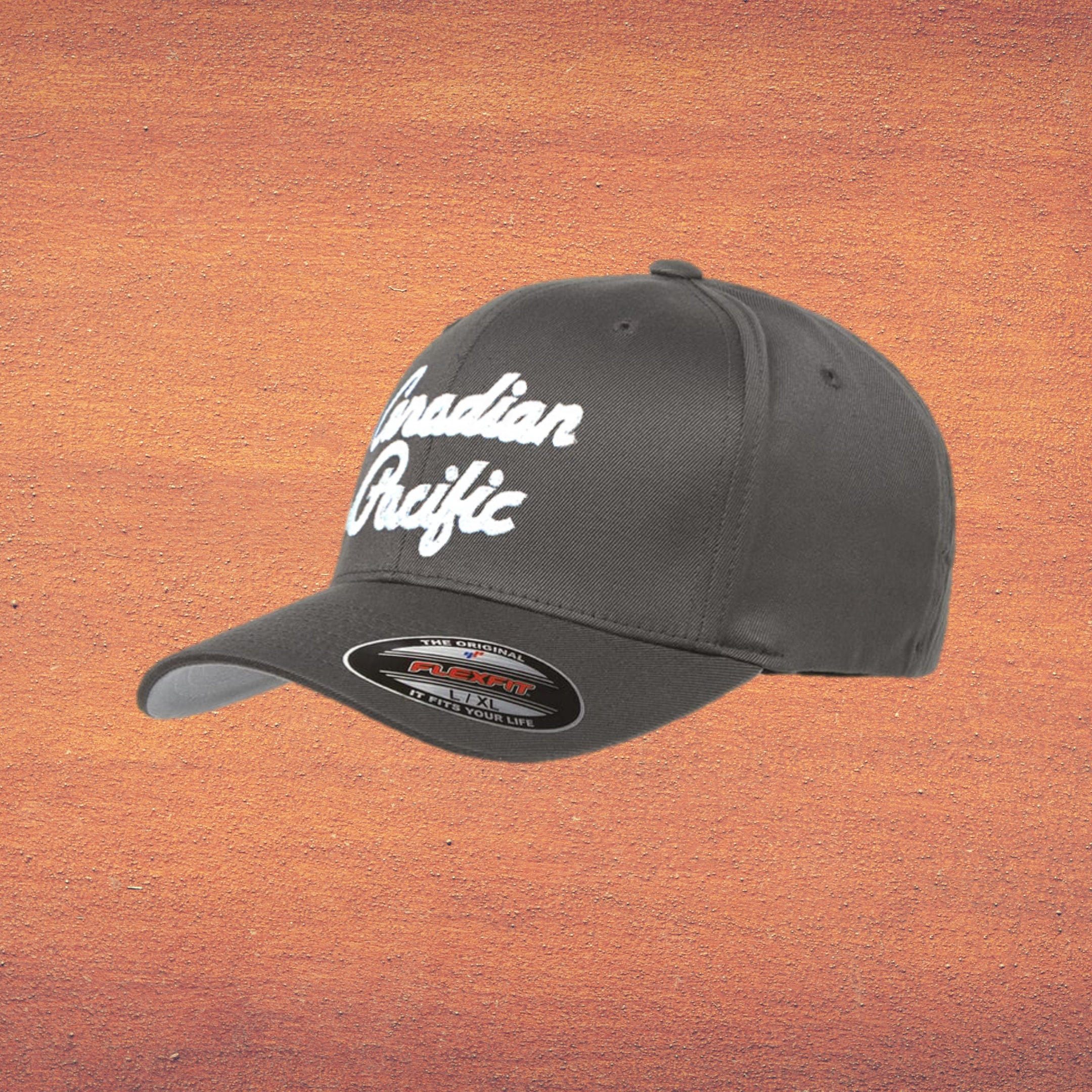 Canadian Pacific Script 1960's White Lettering - Dark Grey Flexfit Cap ...
