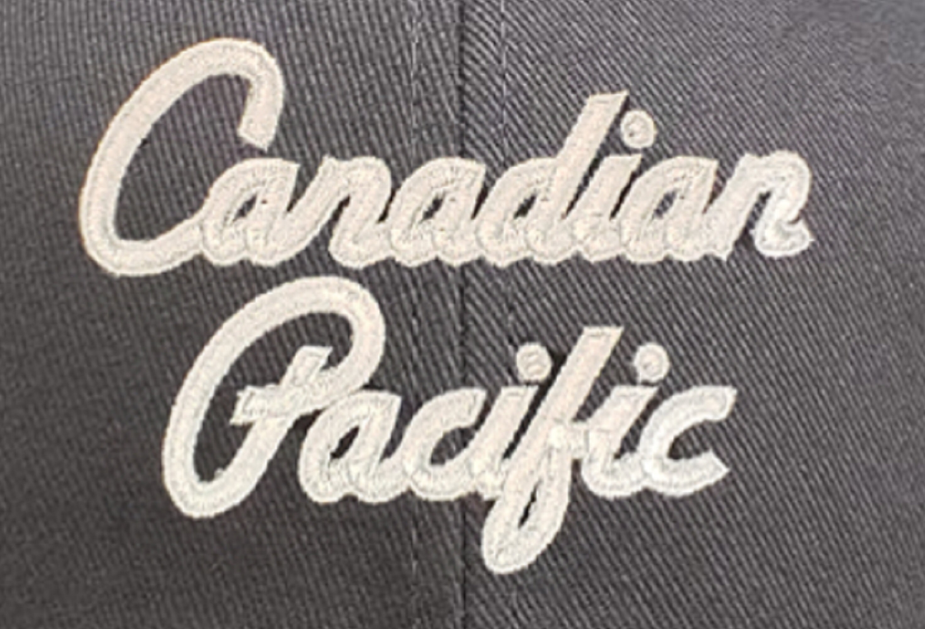 Canadian Pacific Script 1960's White Lettering - Dark Grey Flexfit Cap ...