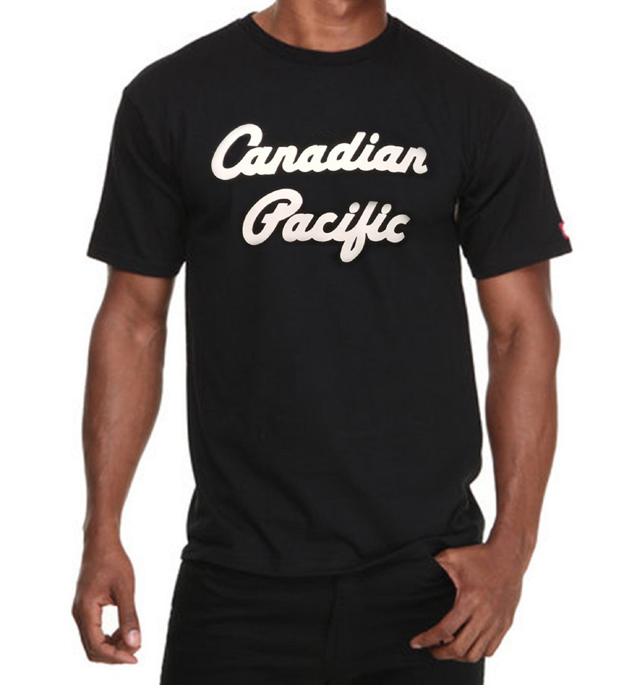 Canadian Pacific Script 1960er T-Shirt auf schwarzem Herren | Etsy