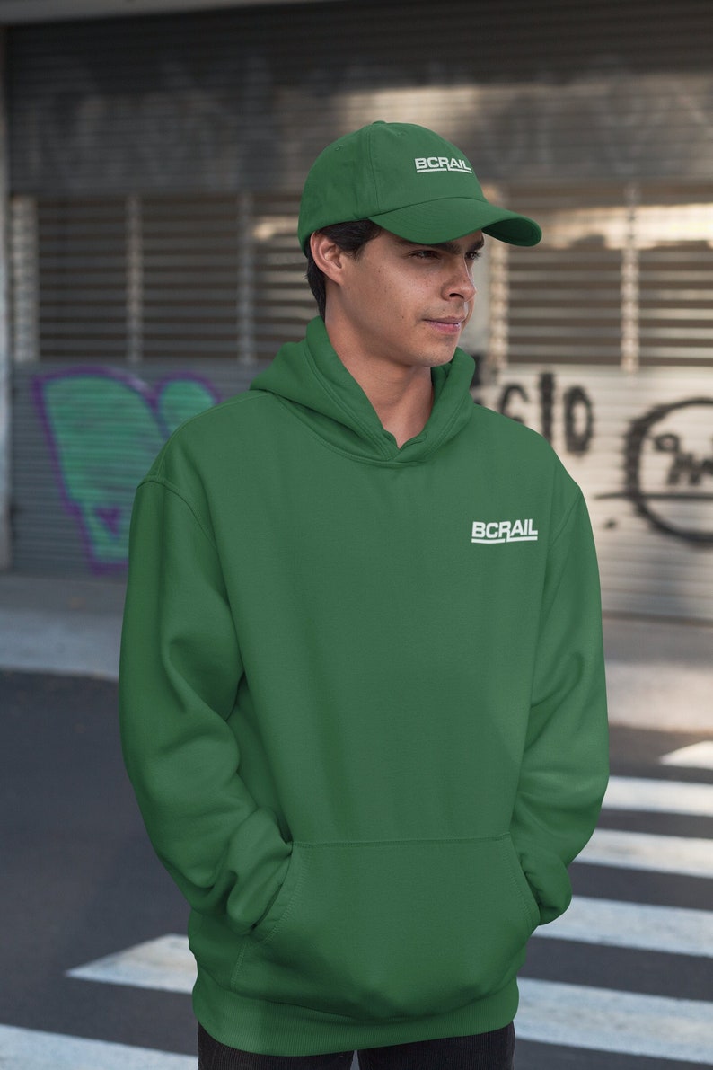 CN - BC Rail New Logo, British Columbia Railway, Pullover Green Hoodie ...