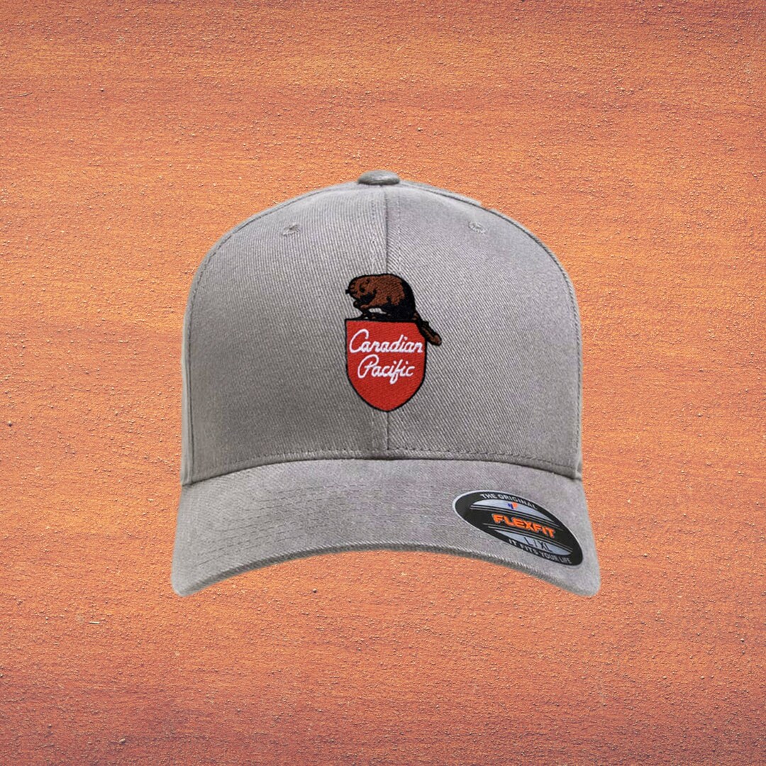 Canadian Pacific 1960's Beaver Shield Embroidered Flexfit Cap - Light ...