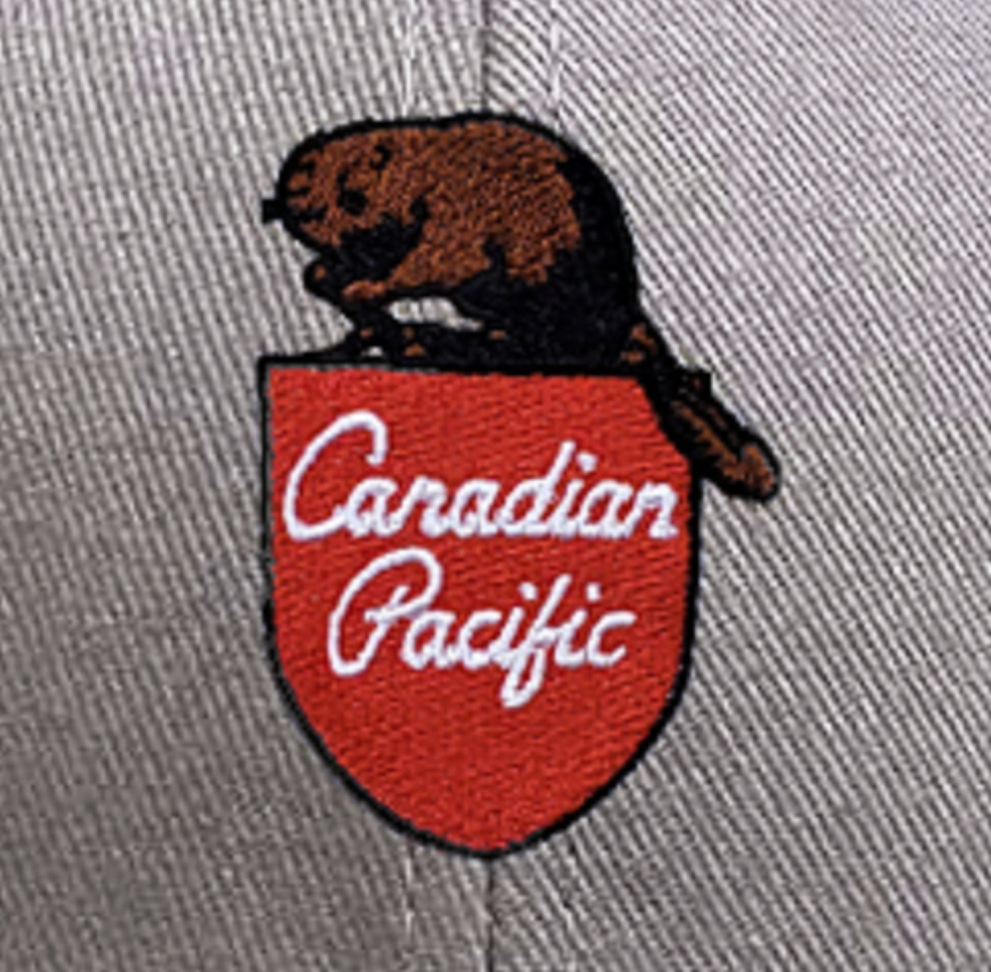 Canadian Pacific 1960's Beaver Shield Flexfit Cap - Light Grey, Train ...