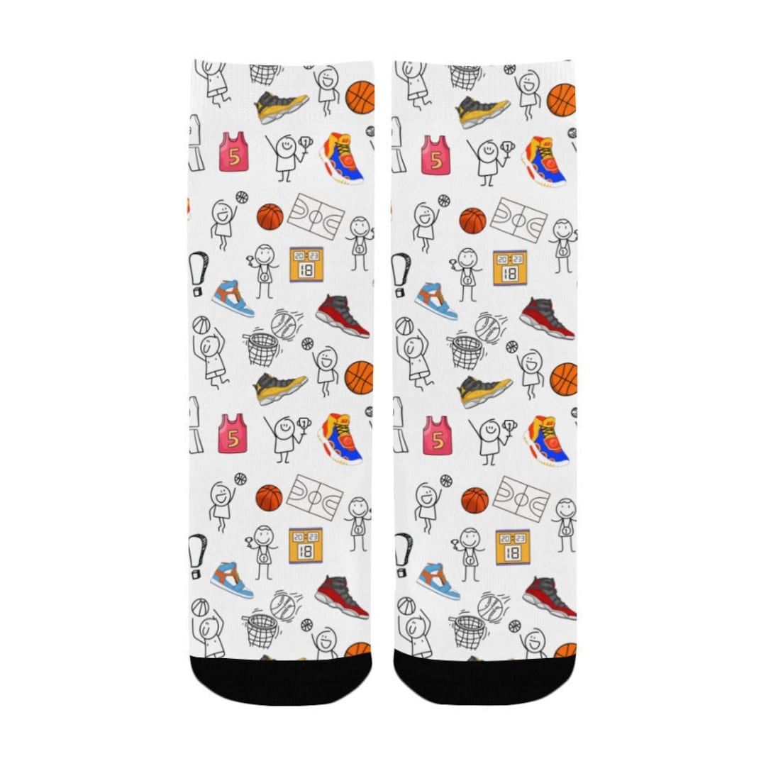 Basketball Kids Socks Child Workout Practice, Casual, Unique Fun Youth ...