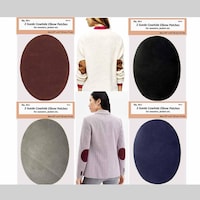 Suede Leather Red Elbow Patches ~ One Pair ~ Perforated for Easy Sewing ...