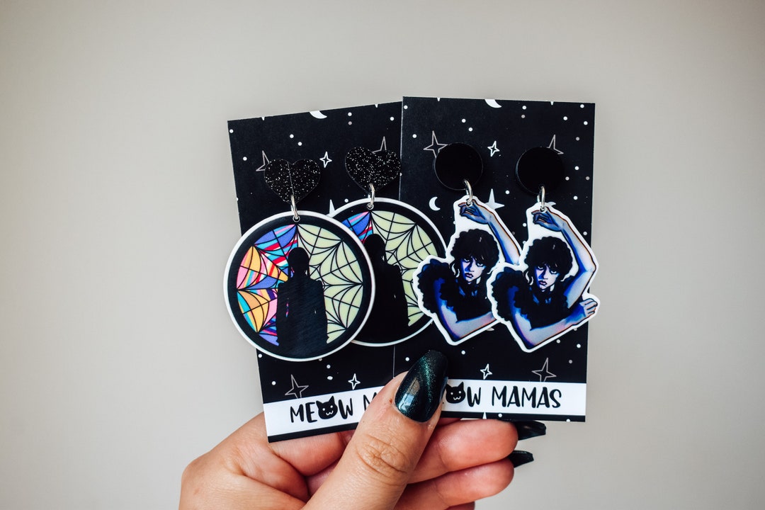 Wednesday, Raven Ball , Dance , Cosplay , Dangle Earrings , Planar ...