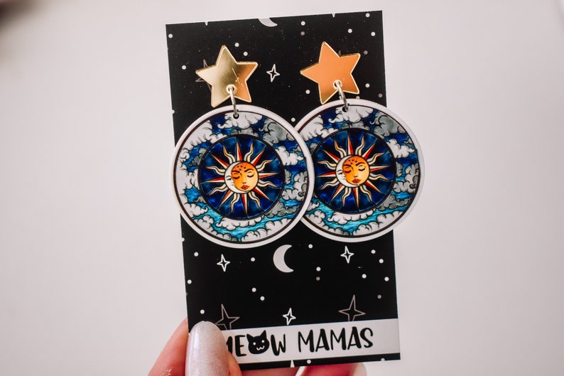 Celestial Sun and Moon 90s Aesthetic Quirky Fun Retro - Etsy Australia
