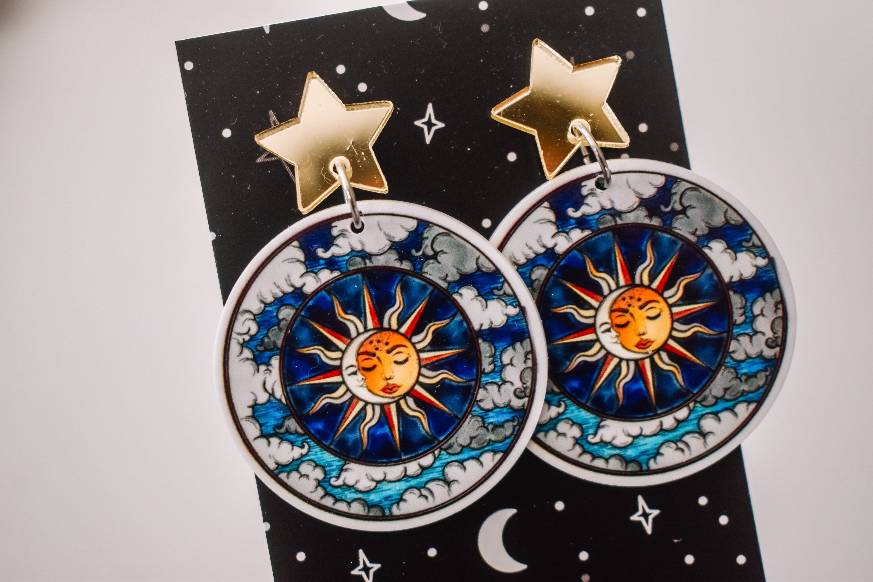 Celestial Sun and Moon 90s Aesthetic Quirky Fun Retro - Etsy Australia