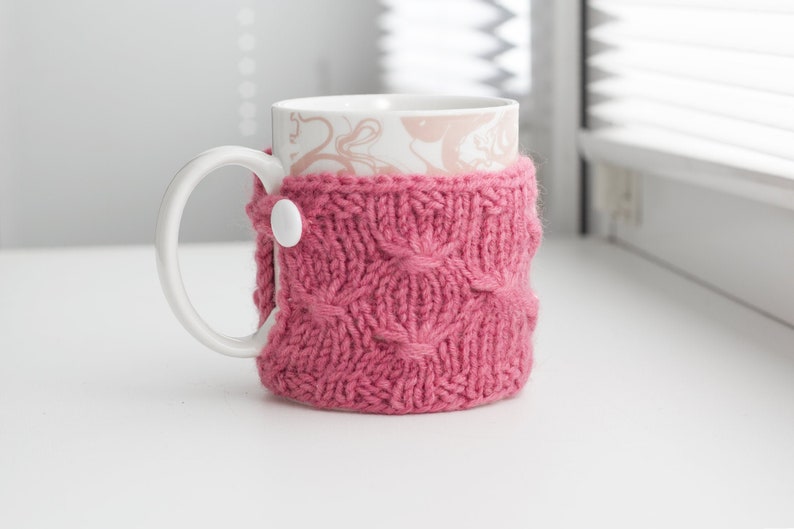 Hand Knit Coffee Cozy Coffee Mug Warmer Cozy Cup Warmer Mug Cozy Mug ...
