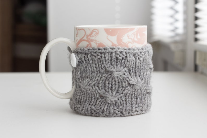 Hand Knit Coffee Cozy Coffee Mug Warmer Cozy Cup Warmer Mug Cozy Mug ...
