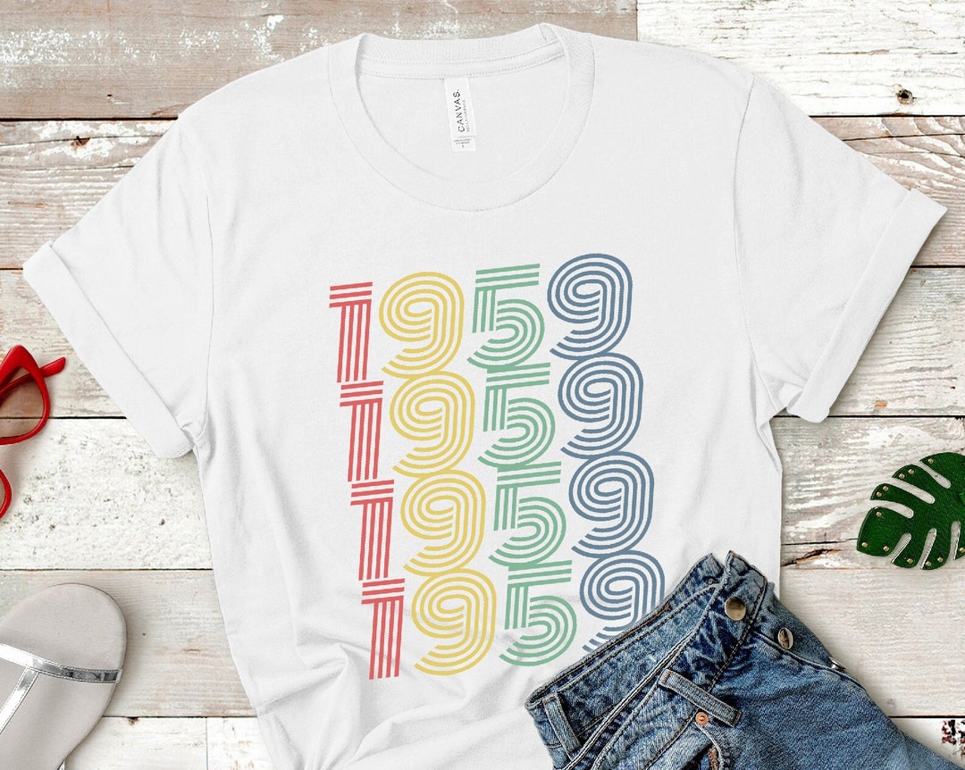 1959 Birthday T-shirt 66th Birthday Gift 1959 T-shirt Retro Shirt 1959 ...