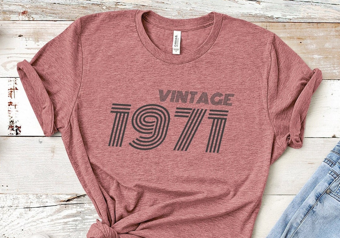 Vintage 1971 Birthday T-shirt 1971 Tshirt Retro Shirt 52 Birthday Gift ...