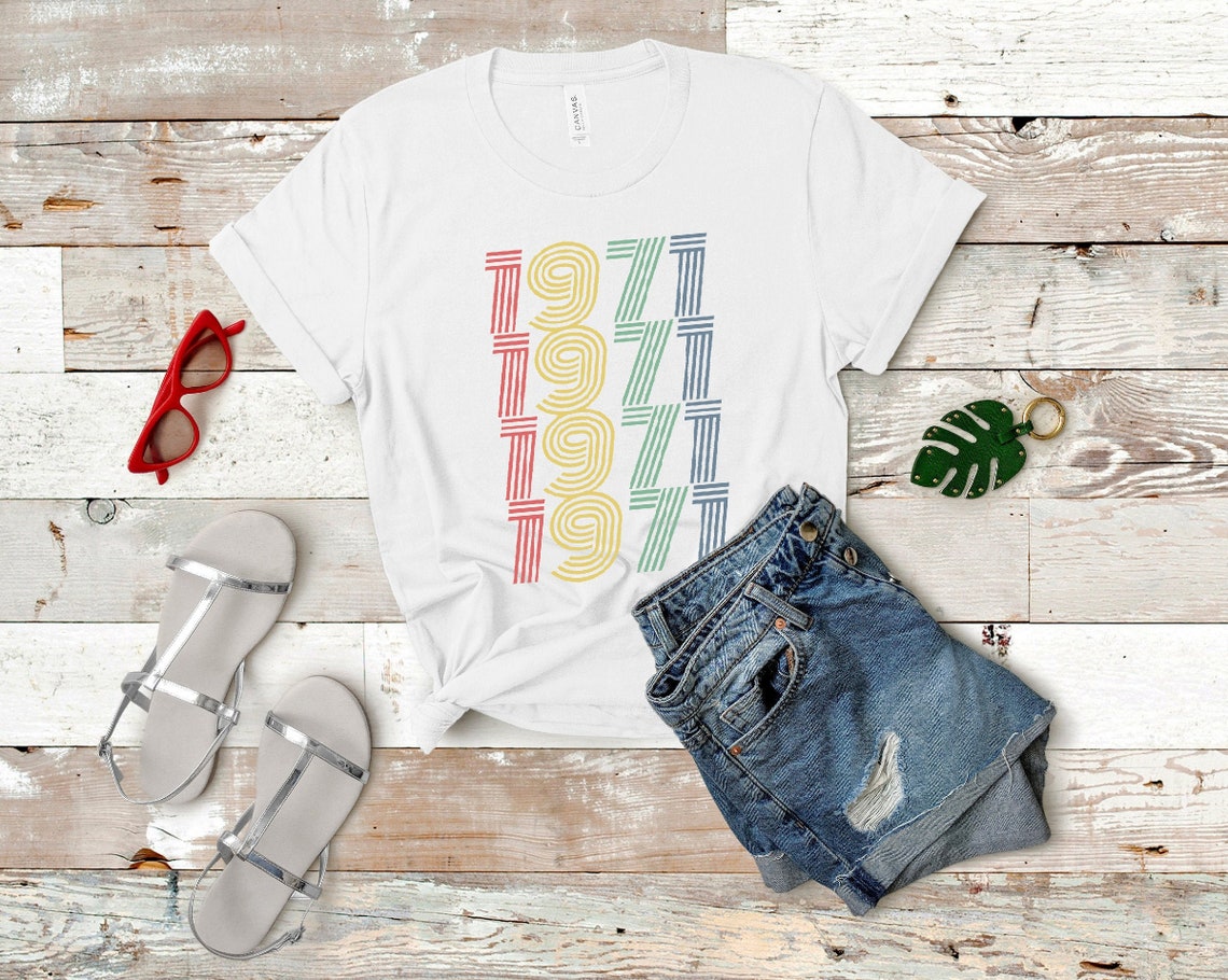 1971 T-shirt 1971 Birthday T-shirt 1971 Tshirt Retro Shirt 52 Birthday ...