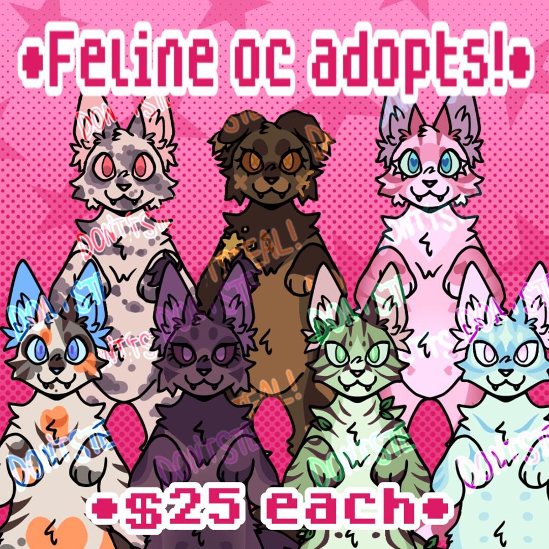 Feline Adopts!- Furry Cat Fursona Adopt - Etsy