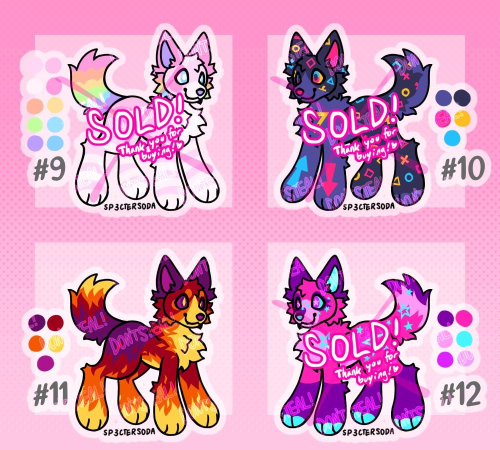 Canine Oc Adopts!- Furry Dog Fursona Character Adopt - Etsy