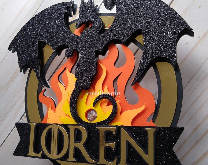 Dragon Cake Topper, Dragon Birthday Cake Topper, Dragon Cake Topper - Etsy