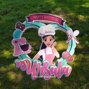 Baking Birthday Cake Topper, Chef Theme, Bakery Party Decor, Baker ...