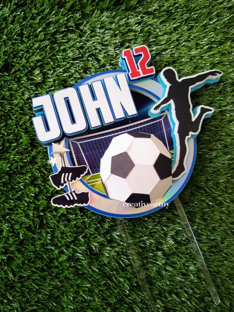 Soccer Cake Topper Soccer Birthday Soccer Party - Etsy