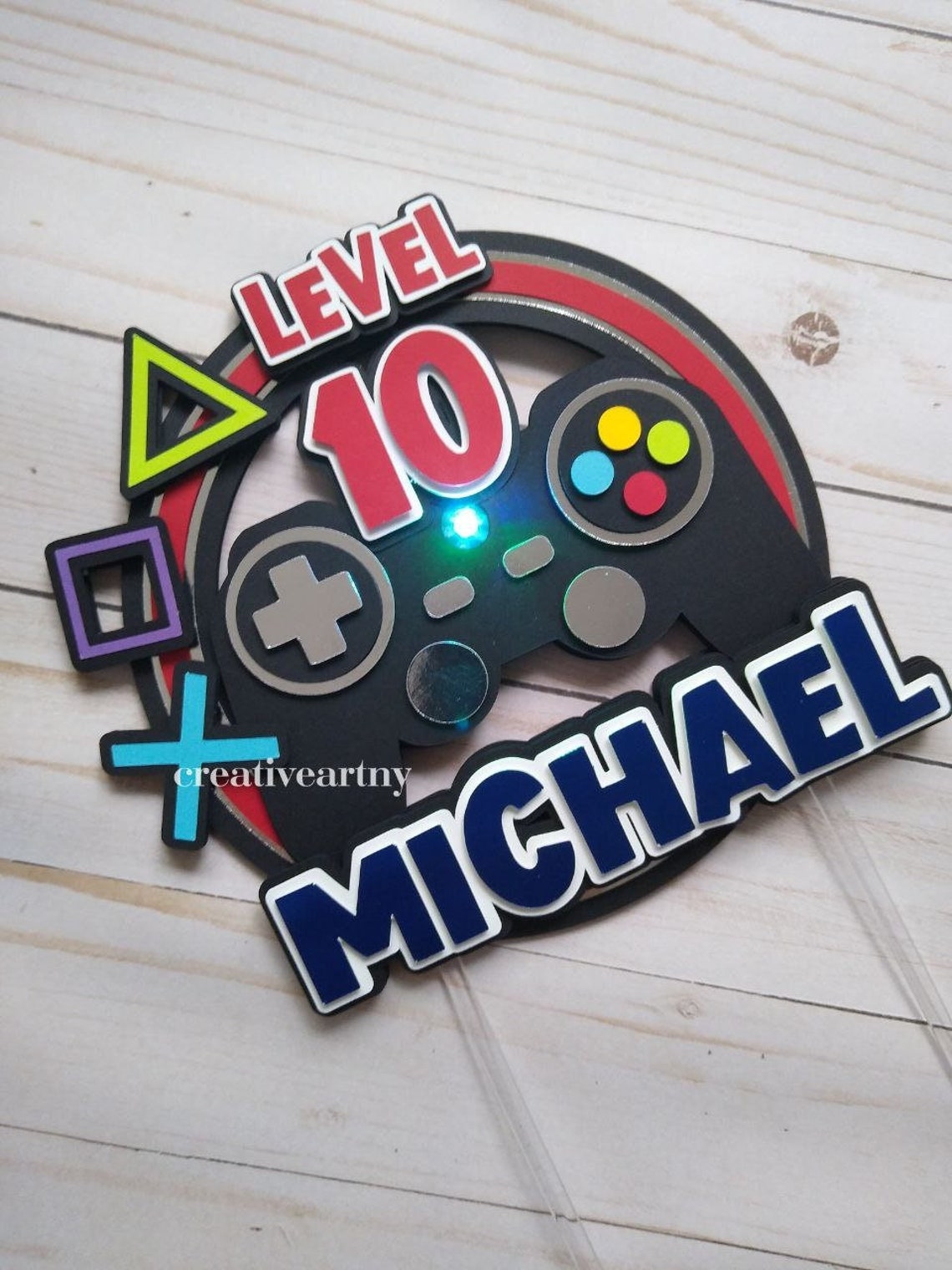 Gamer Cake Topper Video Game Cake Topper Gamer Birthday - Etsy