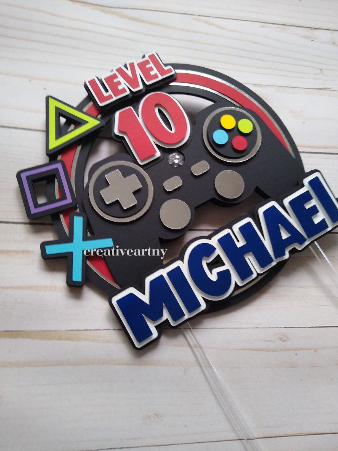 Gamer Cake Topper, Video Game Cake Topper, Gamer Birthday Party, Gaming ...