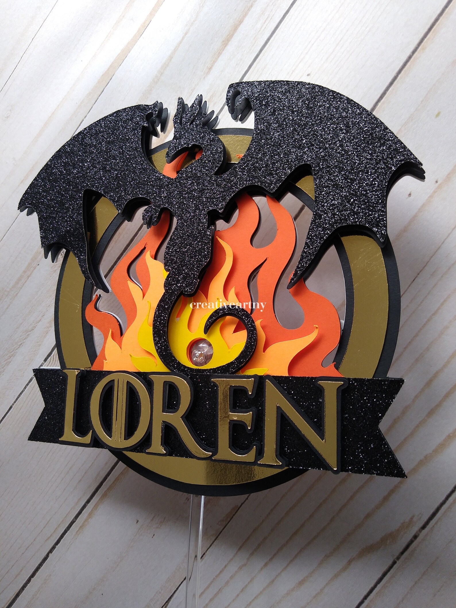 Dragon Cake Topper, Dragon Birthday Cake Topper, Dragon Cake Topper - Etsy