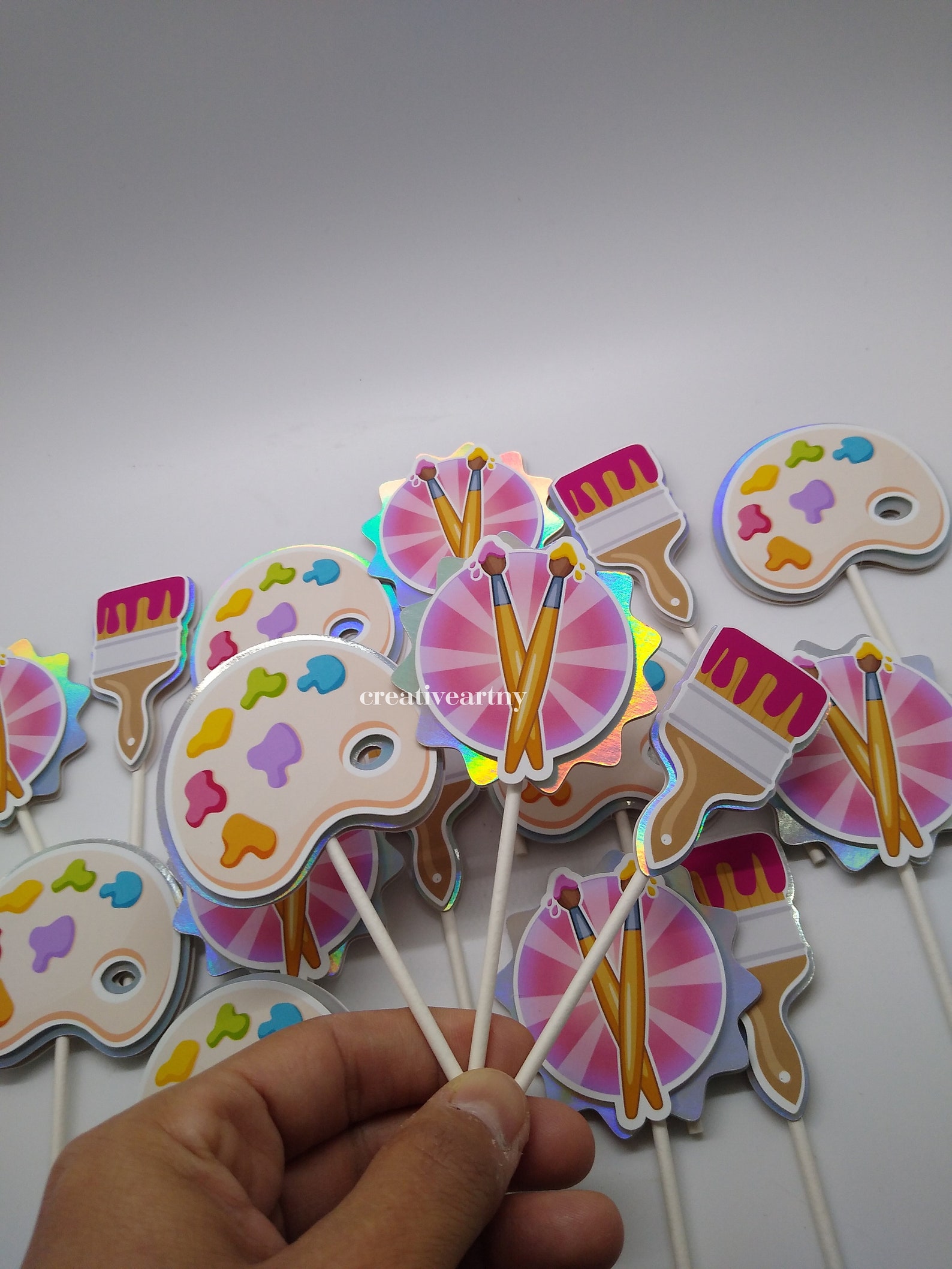 Paint Cake Topper, Art Party Cake Topper, Painting Party Decor, Paint ...