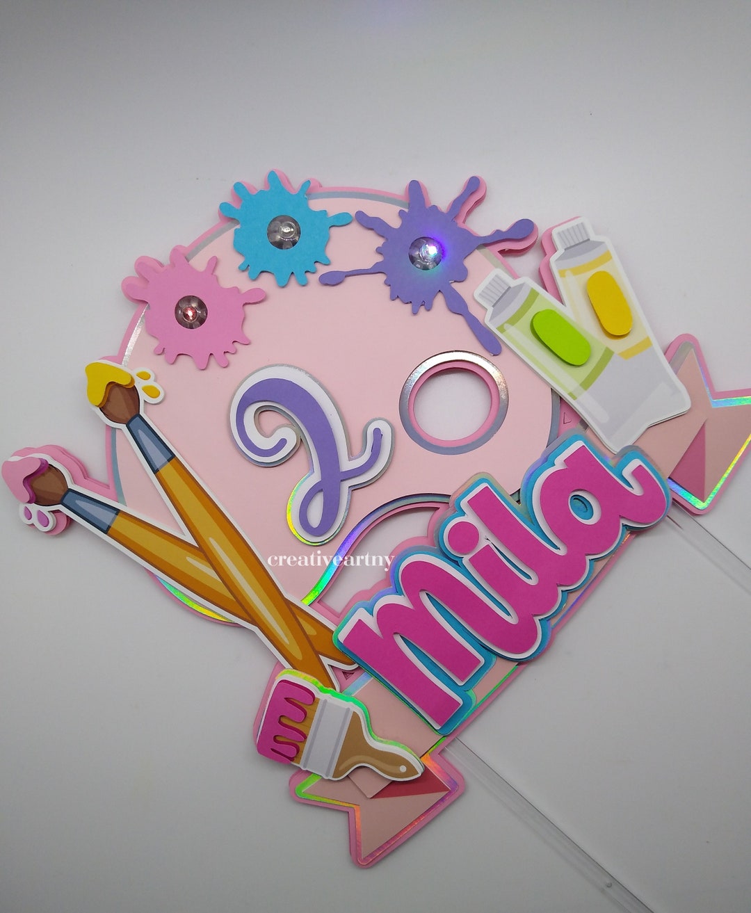 Paint Cake Topper, Art Party Cake Topper, Painting Party Decor, Paint ...