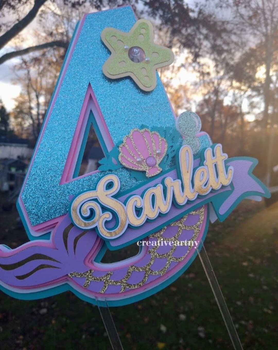 Mermaid Cake Topper, Mermaid Topper, Mermaid Birthday, Mermaid Party ...