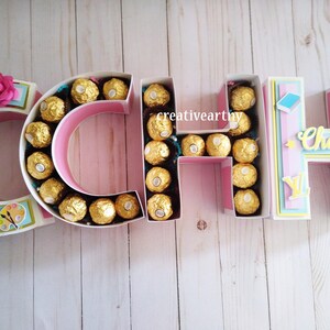 Personalized Letter Box for Treats, Letter Box for Chocolates ,8" X4 ...