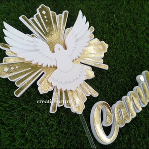 First Communion Cake Topper,holy Spirit Cake Topper, First Holy ...