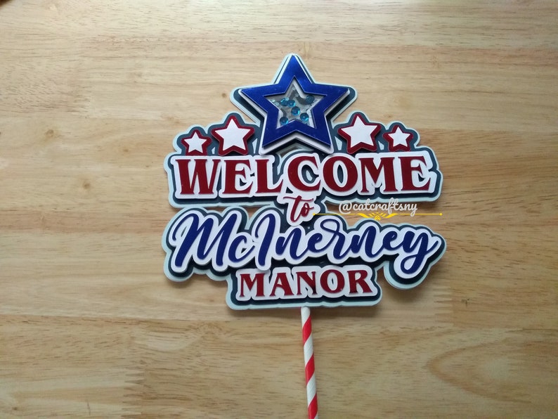 Custom cake topper Personalized cake topper Layered cake | Etsy