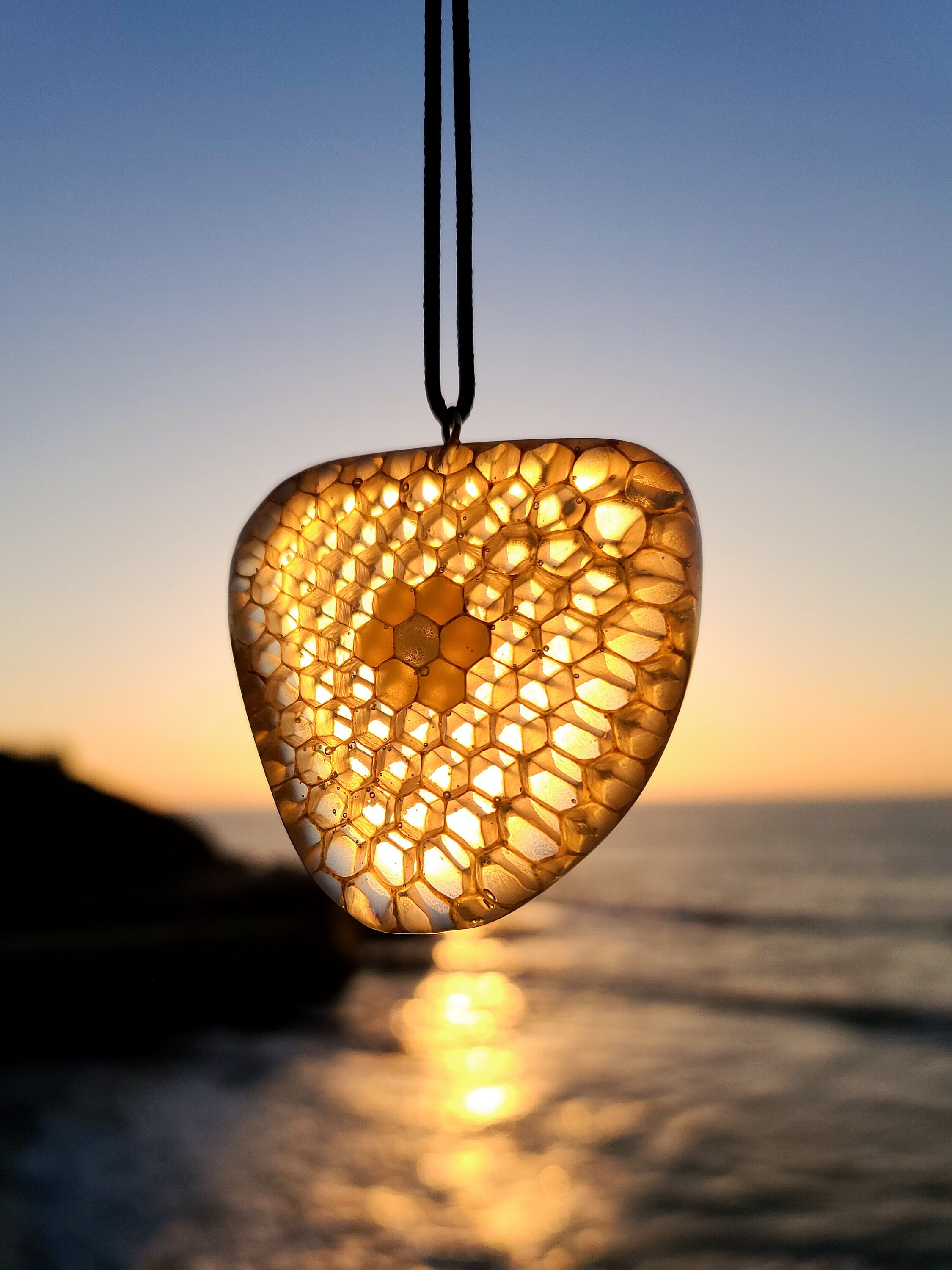 Large Light Colored Honey Comb Semi Circle Shape With UV - Etsy