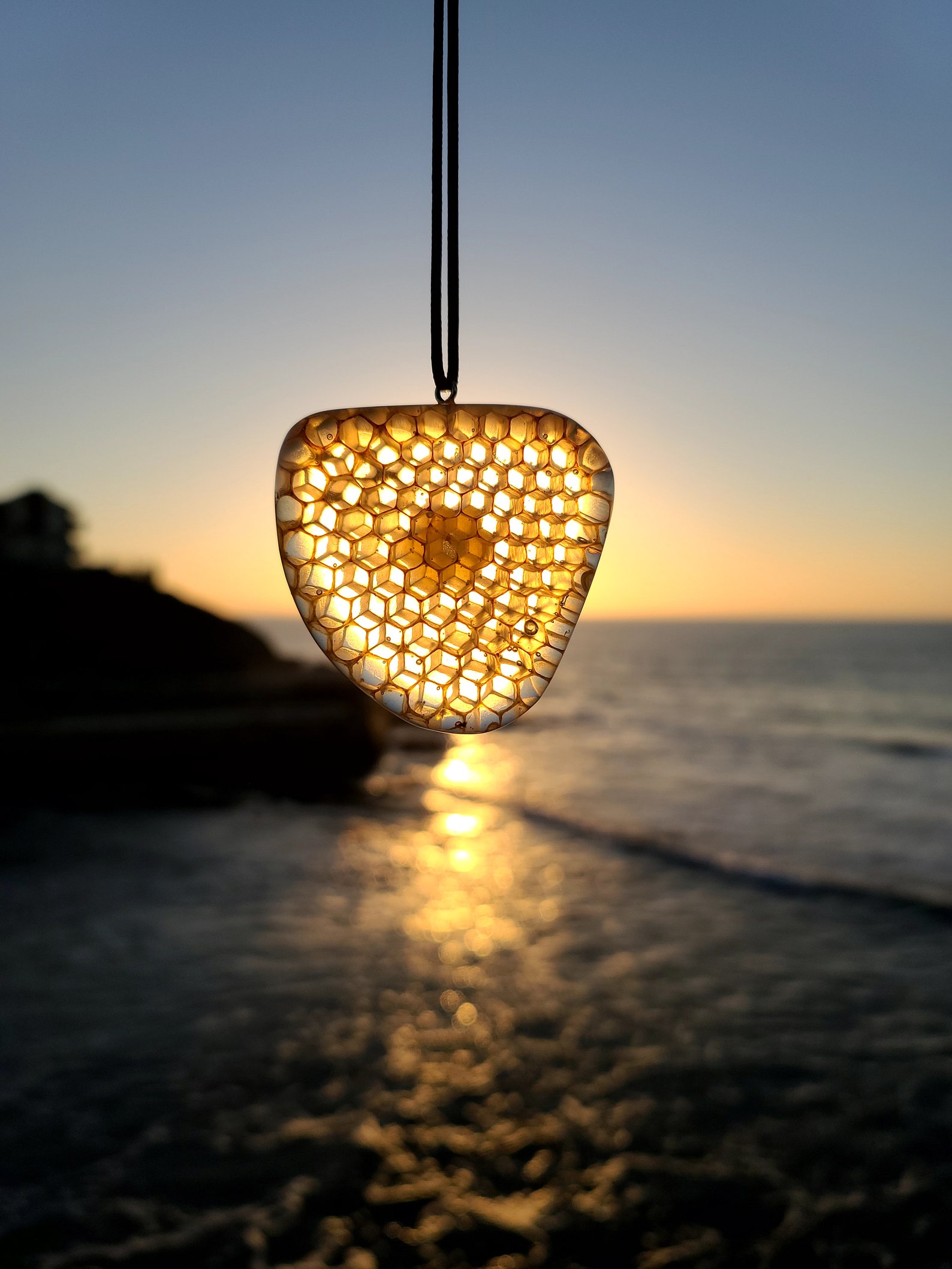 Large Light Colored Honey Comb Semi Circle Shape With UV - Etsy