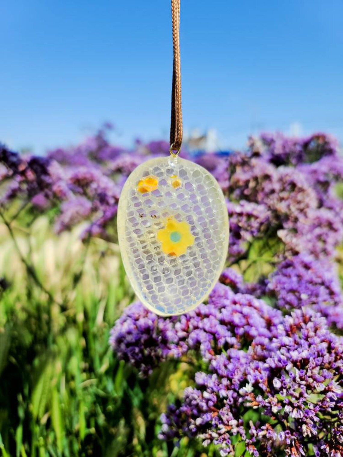 Medium Translucent Colored Honey Comb Oval Shape With UV | Etsy