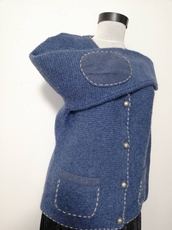 Tyrolean sweater, hand embroidery flowers, Austrian … - Gem