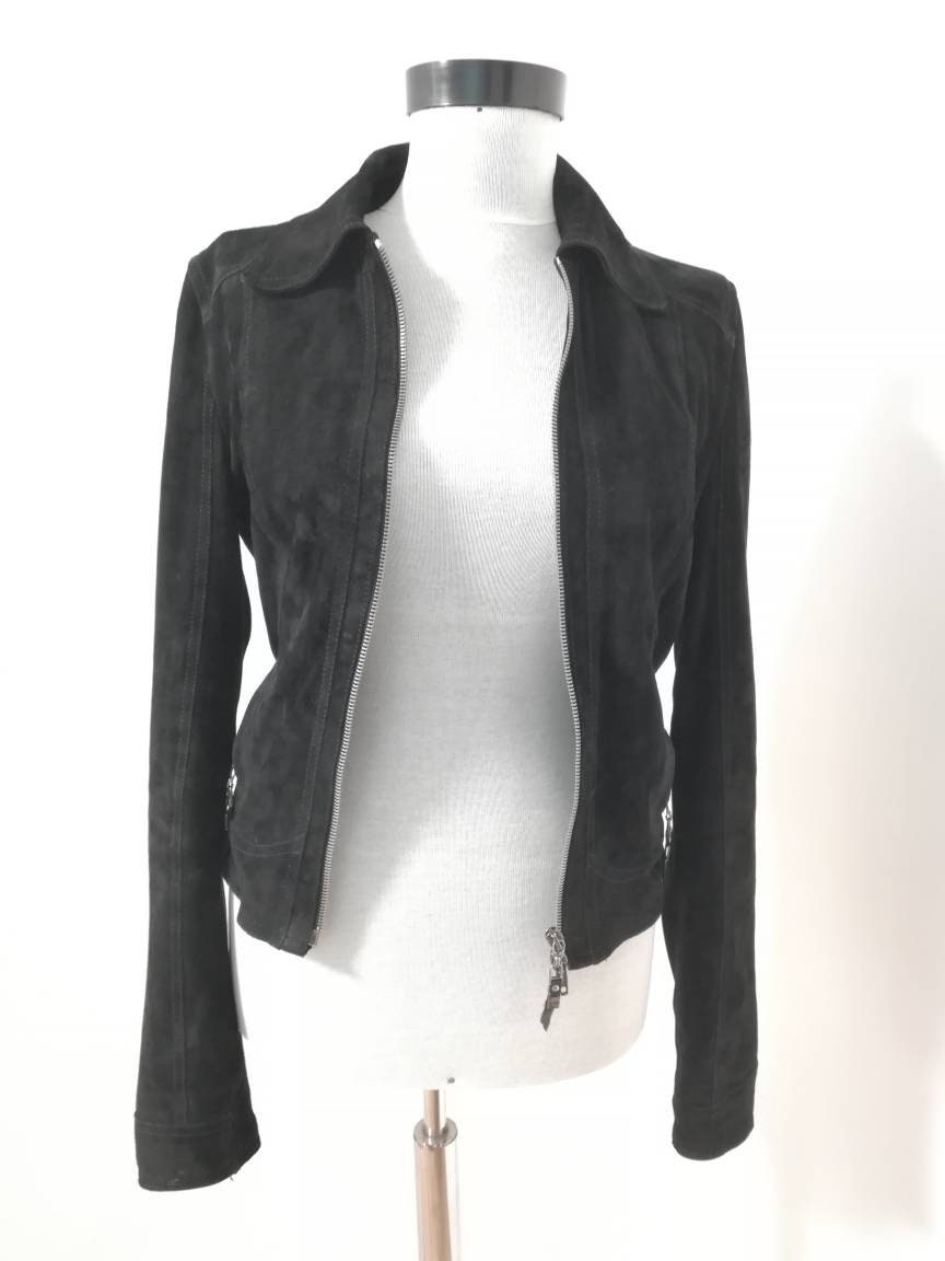 Black Genuine Leather Jacket CNC Costume National Biker | Etsy