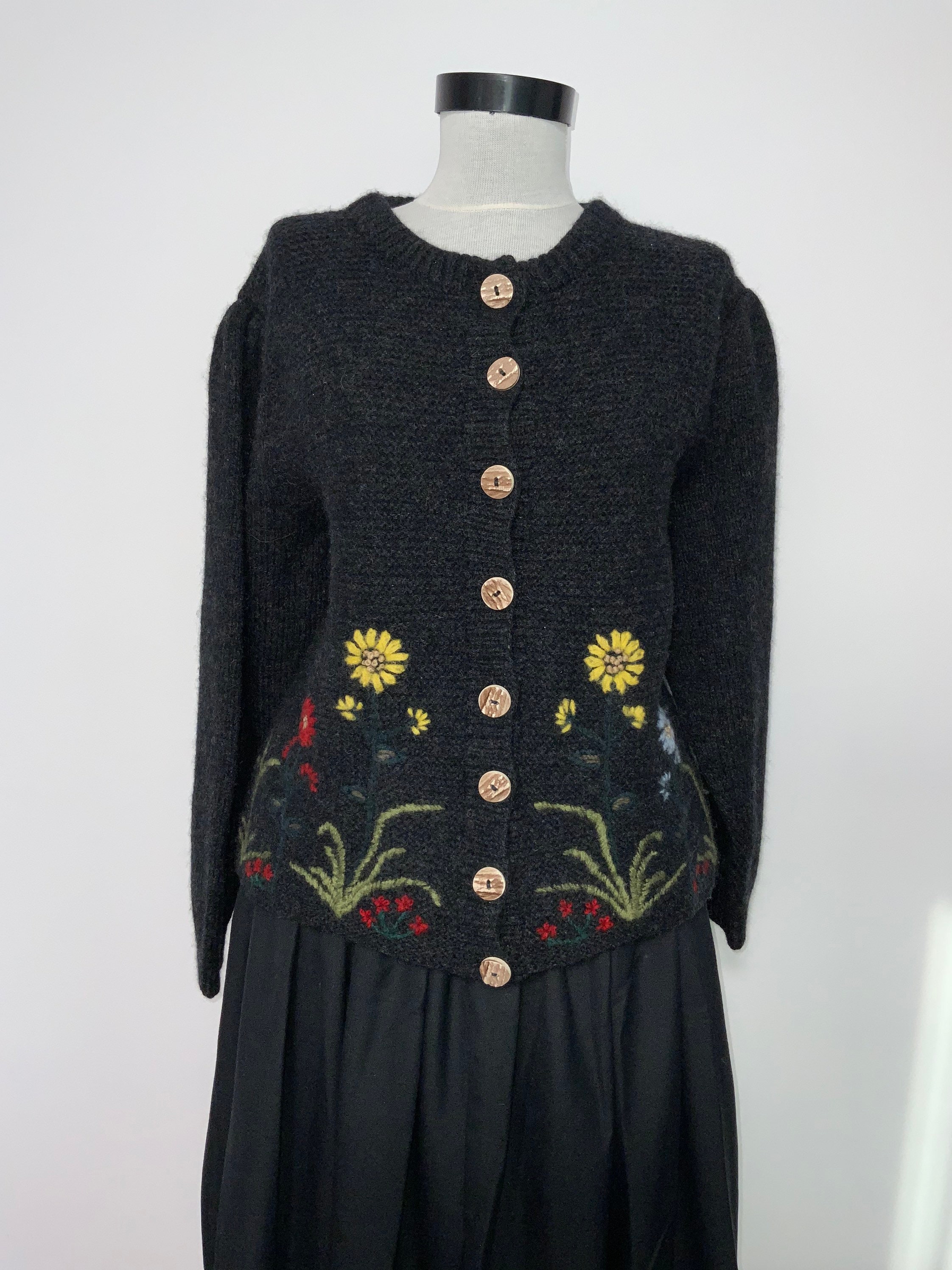 Tyrolean Knit Sweater Wool Sweater Austrian Cardigan - Etsy