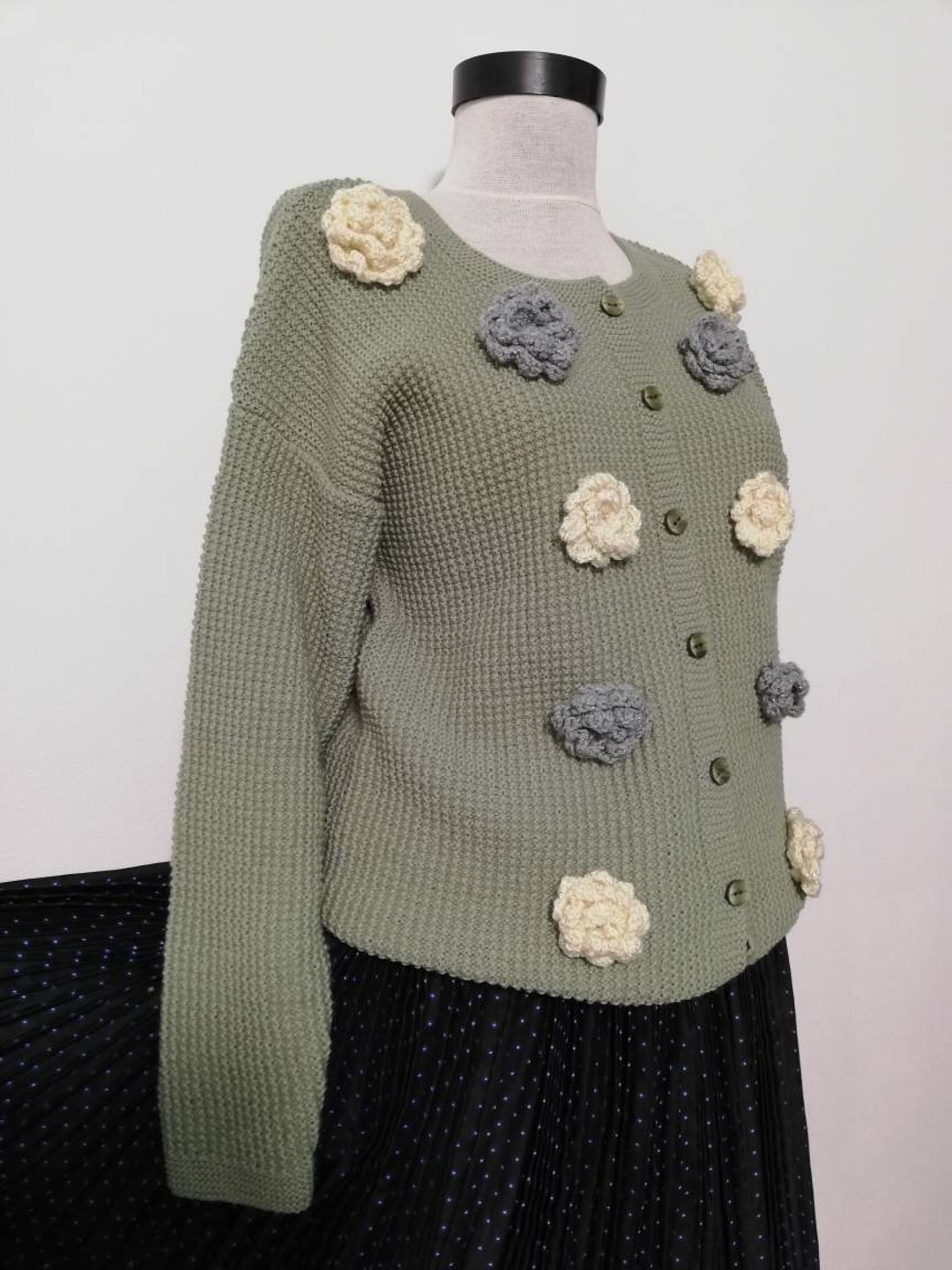 Tyrolean Sweater, Hand Embroidery Flowers, Austrian Sweater,bavarian ...