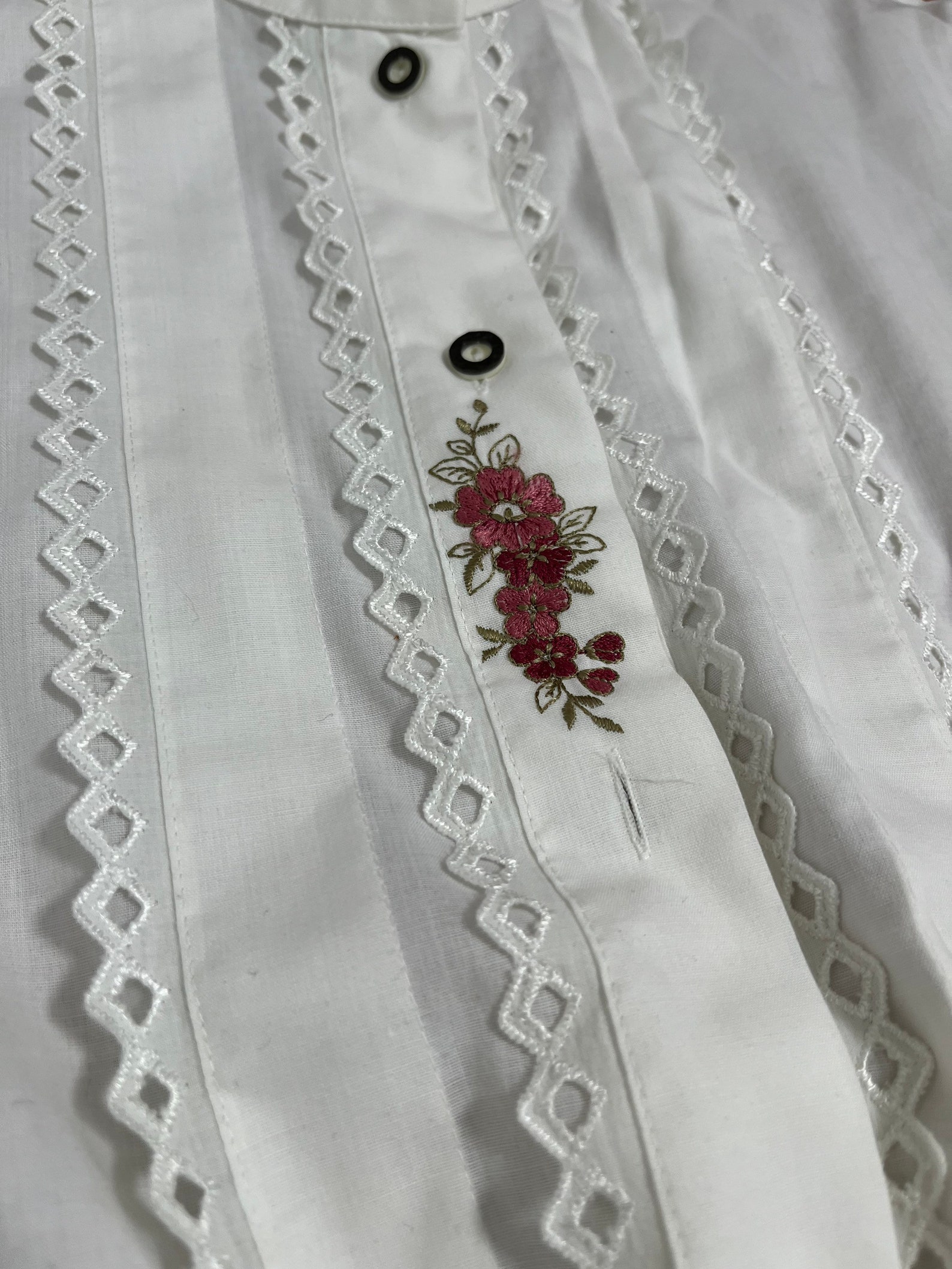 Embroidered Dirndl Blouse, German Oktoberfest Top, Mutton Sleeve Shirt ...