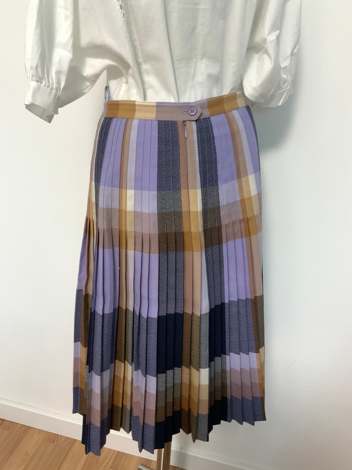 Basler Vintage Pleated Skirt Brown Skirt Wool Skirt Office - Etsy UK