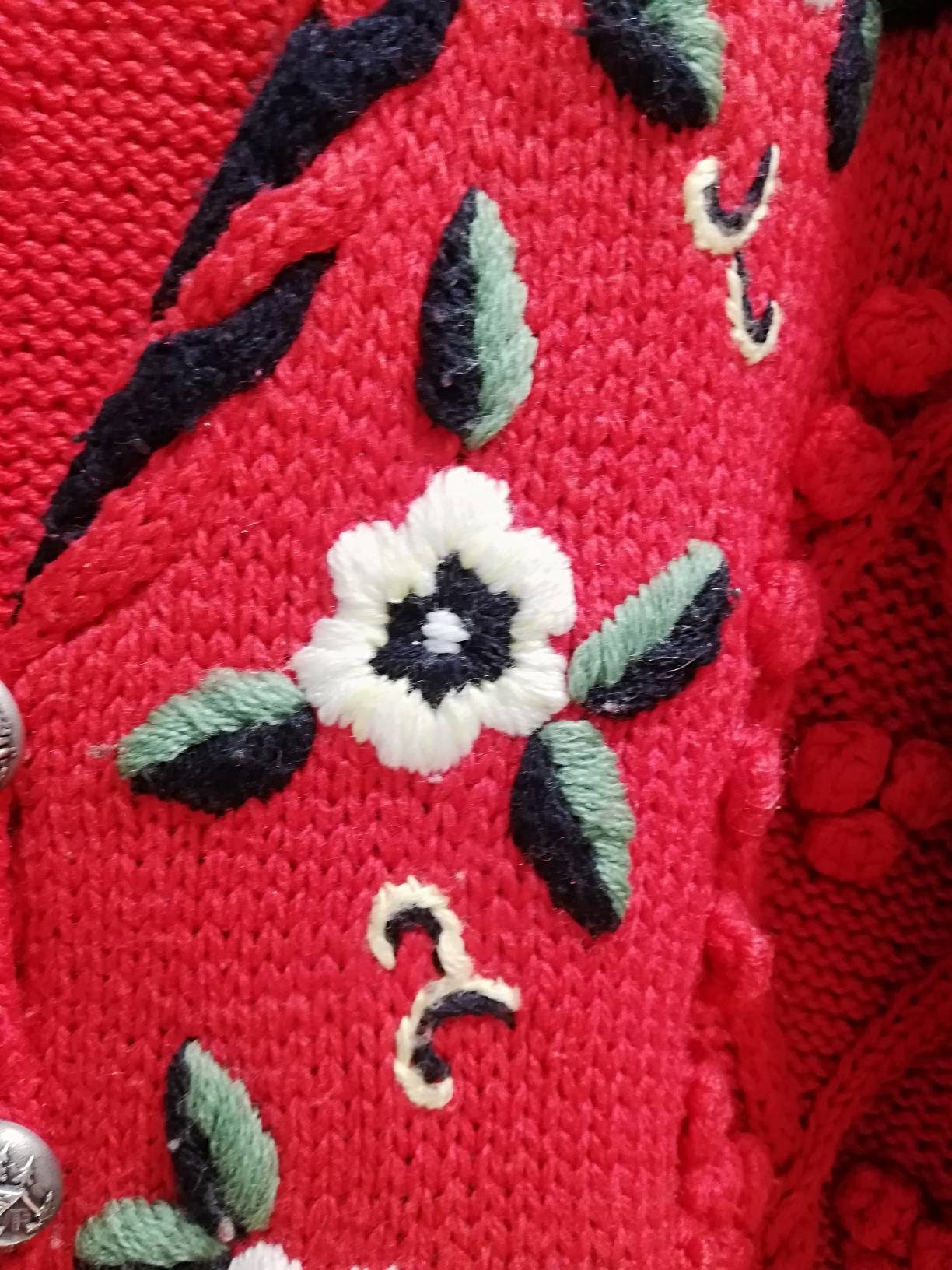 Tyrolean sweaterhandmade embroidery wool Austrian | Etsy