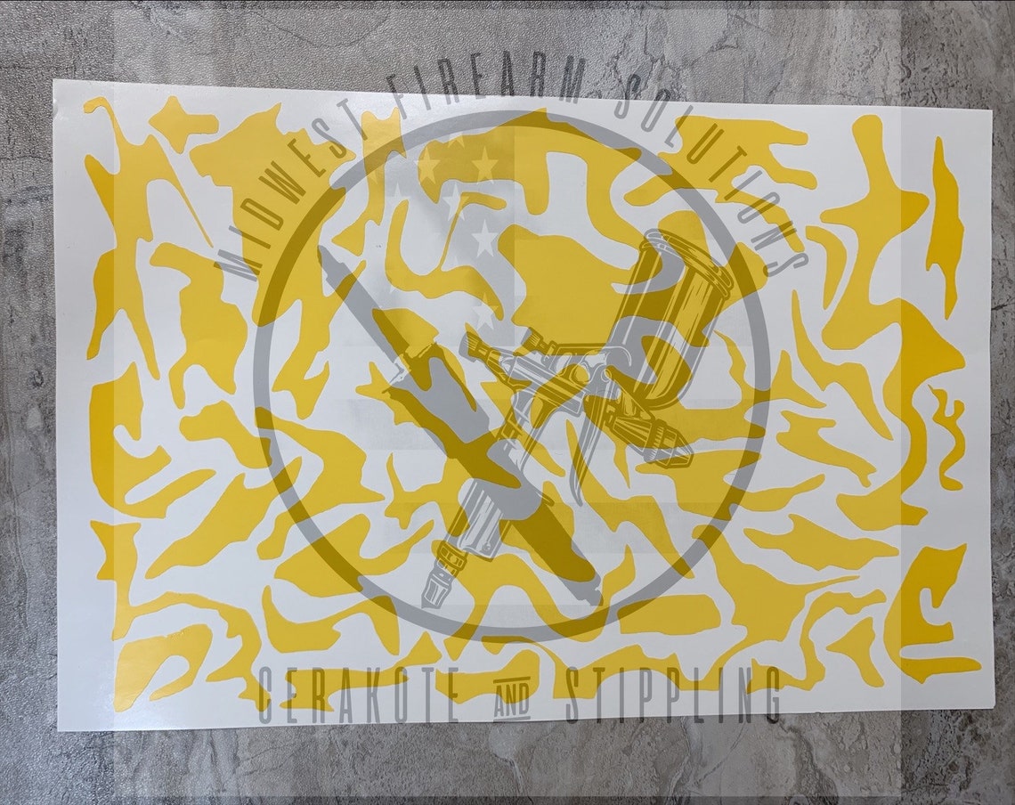 Woodland Camo Vinyl Stencil - Etsy