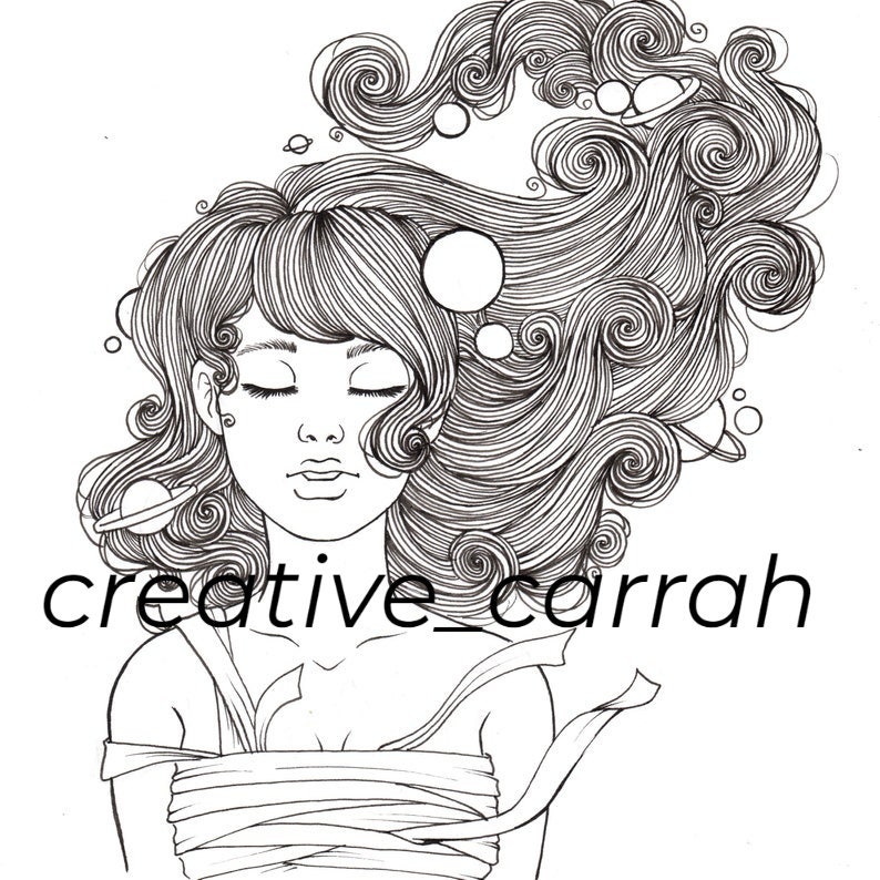 Galaxy Swirls [coloring Page] - Etsy