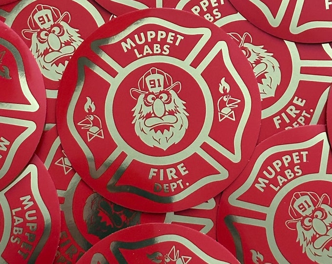 Muppet Labs Fire Department Sticker - Etsy