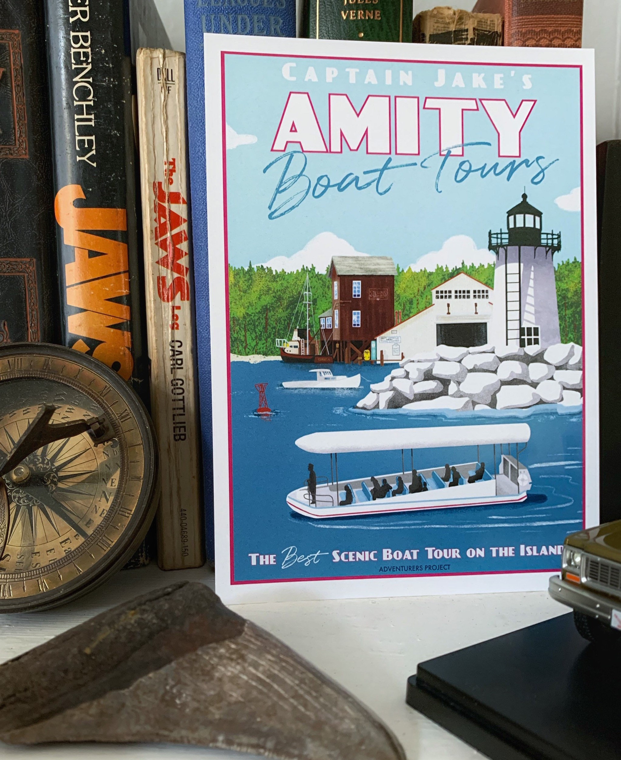 Amity Boat Tours Travel Poster - Etsy