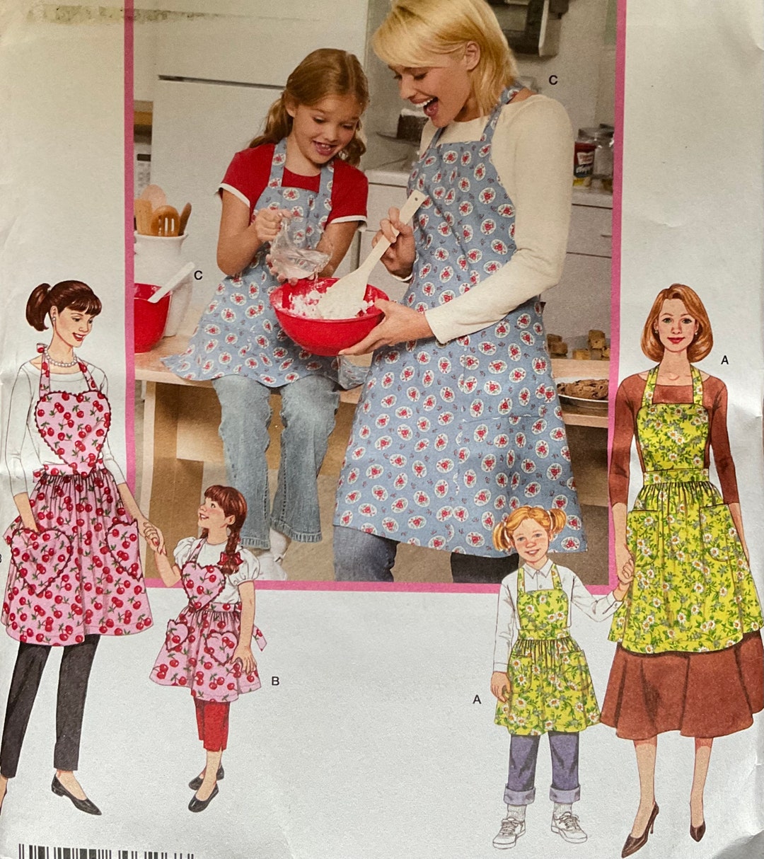 Simplicity Apron Sewing Pattern: Adult & Child UNCUT #3949 - Etsy