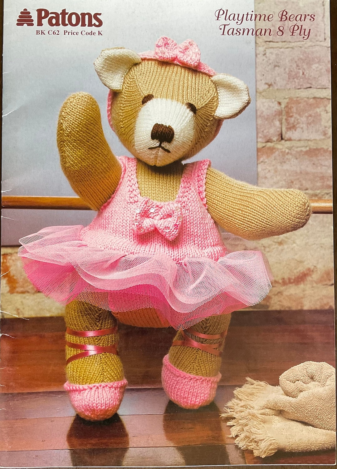 Playtime Bears Patons C62 Tasman 8 Ply Teddy Bear & 4 Cute - Etsy