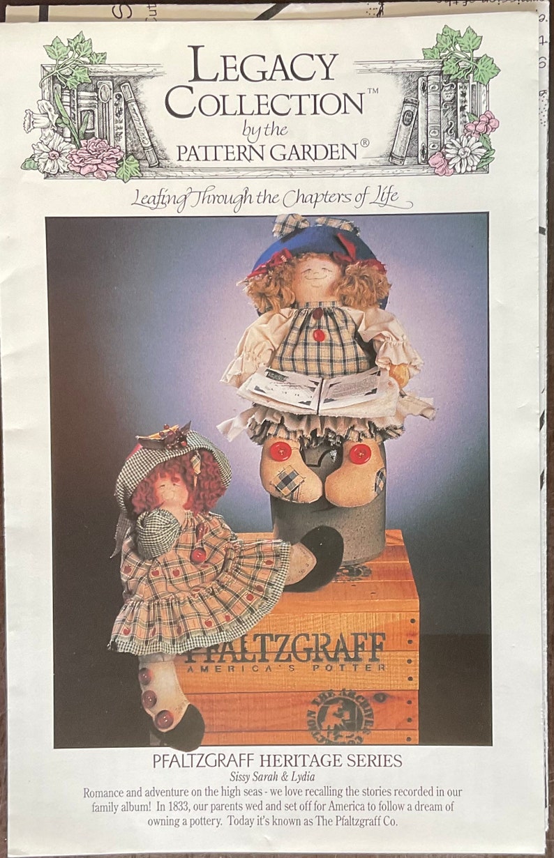 Country Rag Dolls (15”) and Clothes Sewing Pattern: Pattern Garden ...